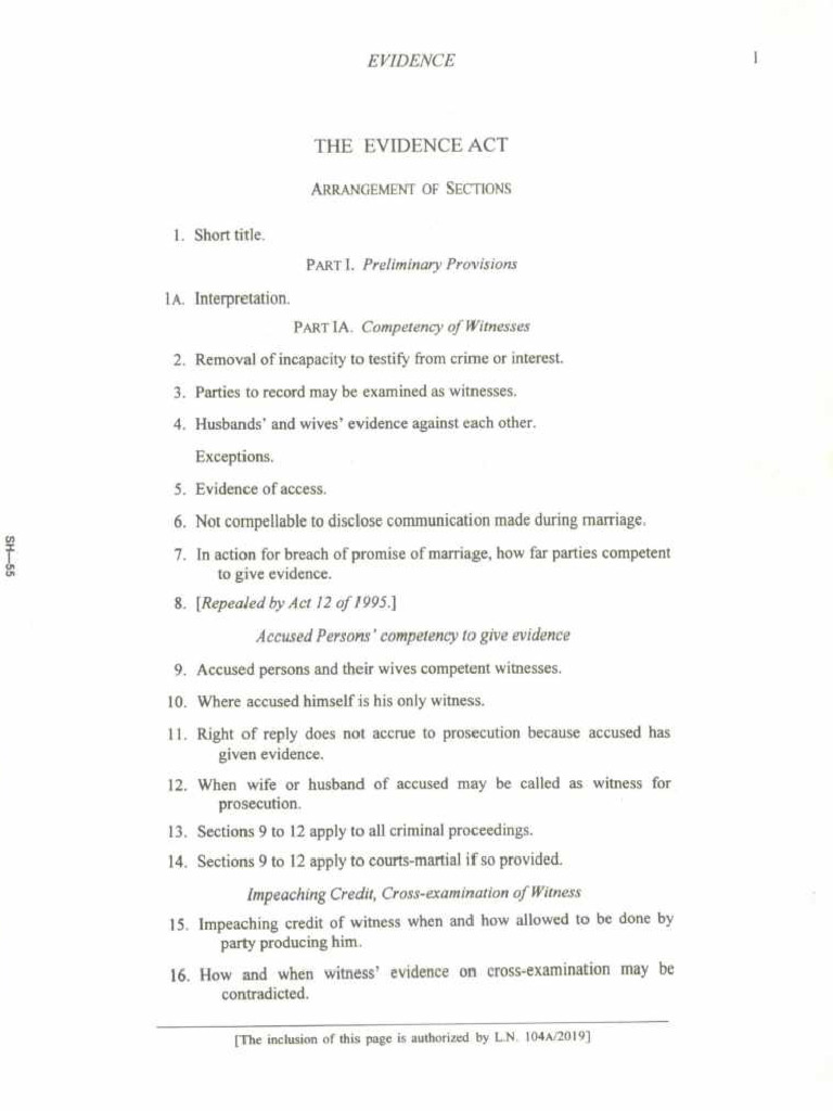 The Evidence Act | PDF