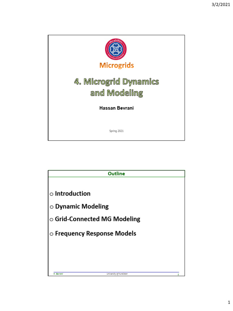 Microgrid Dynamics and Modeling | PDF | Power Inverter | Electric Generator