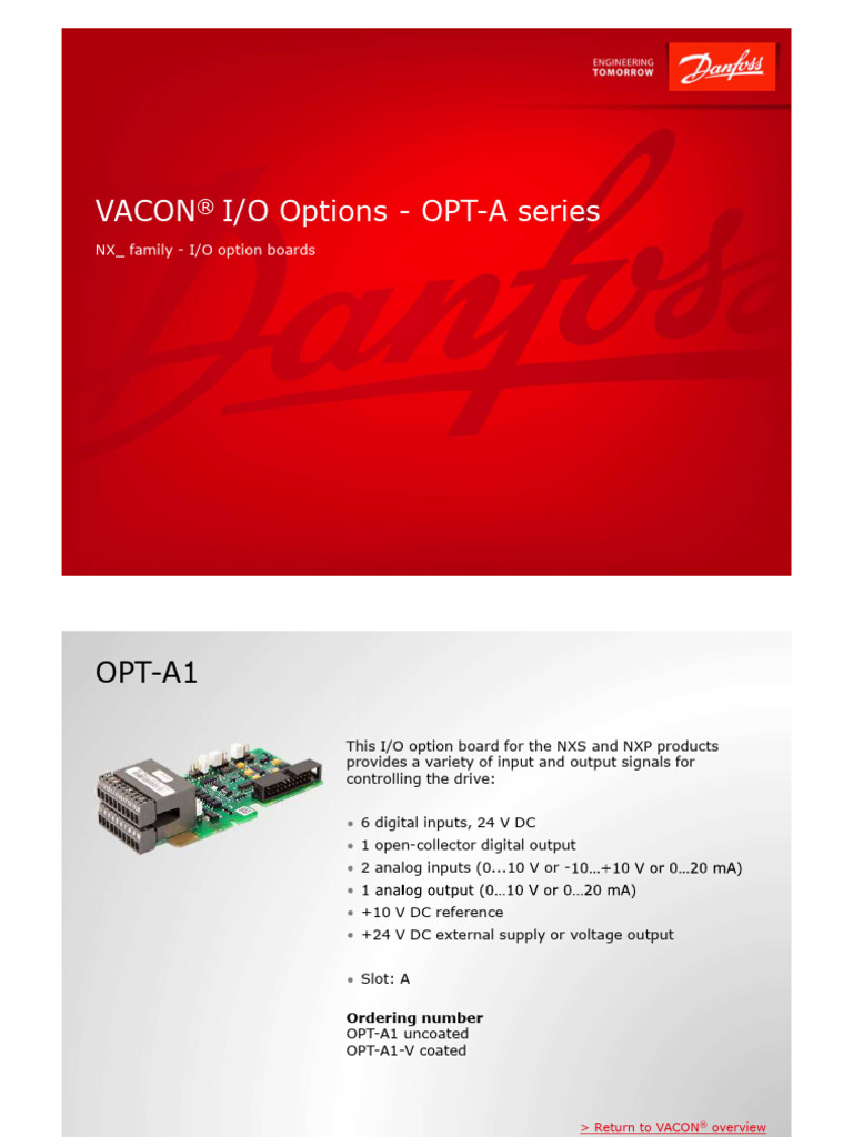Vacon Option Boards | PDF | Relay | Electricity
