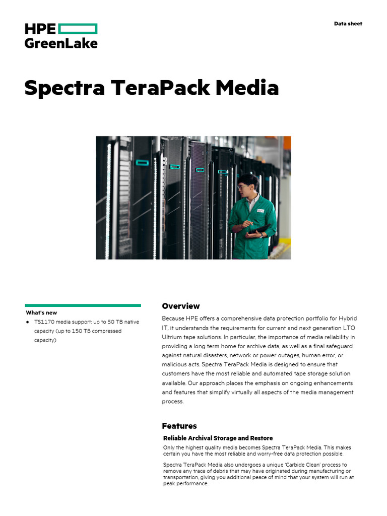 Spectra TeraPack Media-PSN1010624910WWEN | PDF | Computing | Computer Data