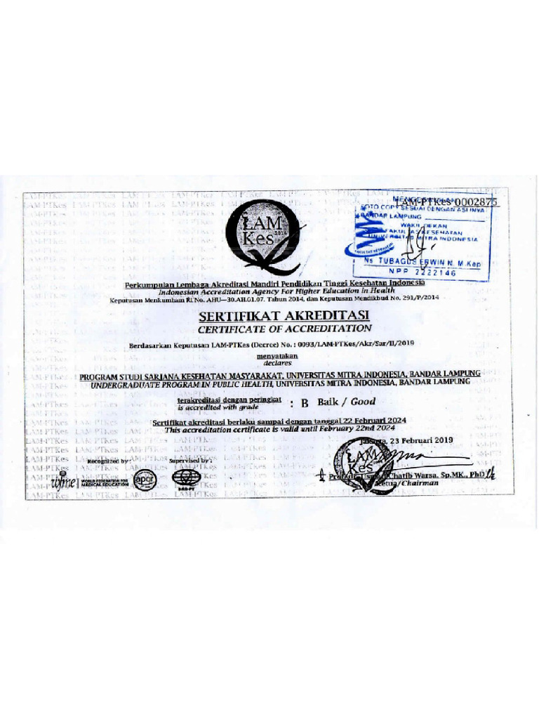 Akreditasi Program Studi. | PDF