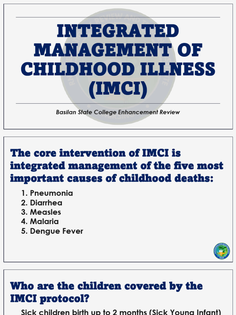 IMCI Guidelines for Childhood Illness Management | PDF | Cough | Pneumonia