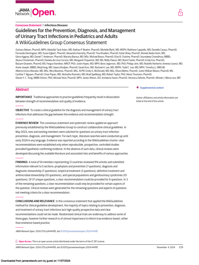 Guidelines For The Prevention, Diagnosis, and Management | PDF ...