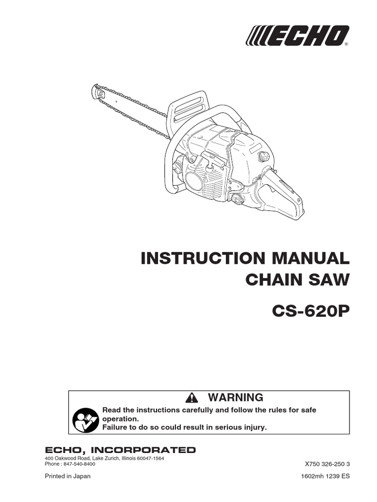 Chainsaw User Manual | PDF | Gasoline
