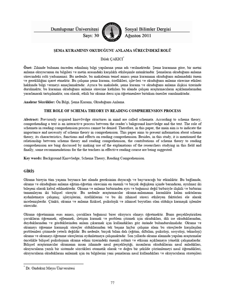 Ema Kuraminin Okudu - Unu Anlama S - Rec - Ndek - Rol - (#286219) - 268889 | PDF