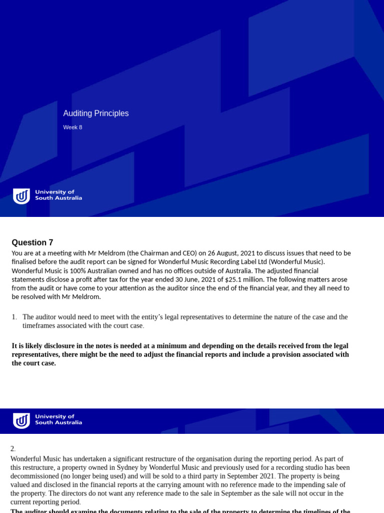 Week 8 - Question 7 Solution | PDF | Inventory | Loans