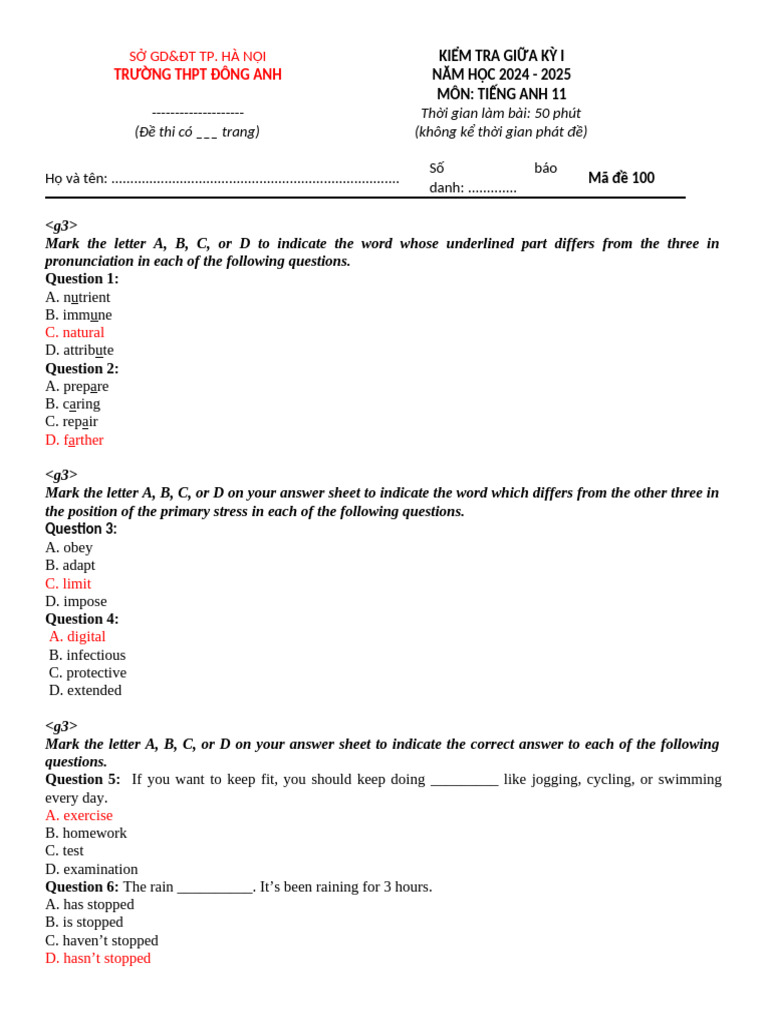 Thuđề11 GK1 | PDF | Family
