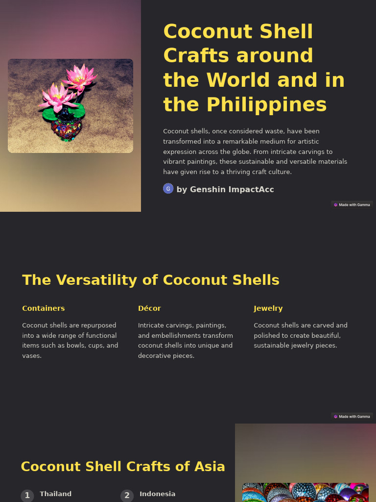 Coconut Shell Crafts in the Philippines | PDF | Crafts | Coconut