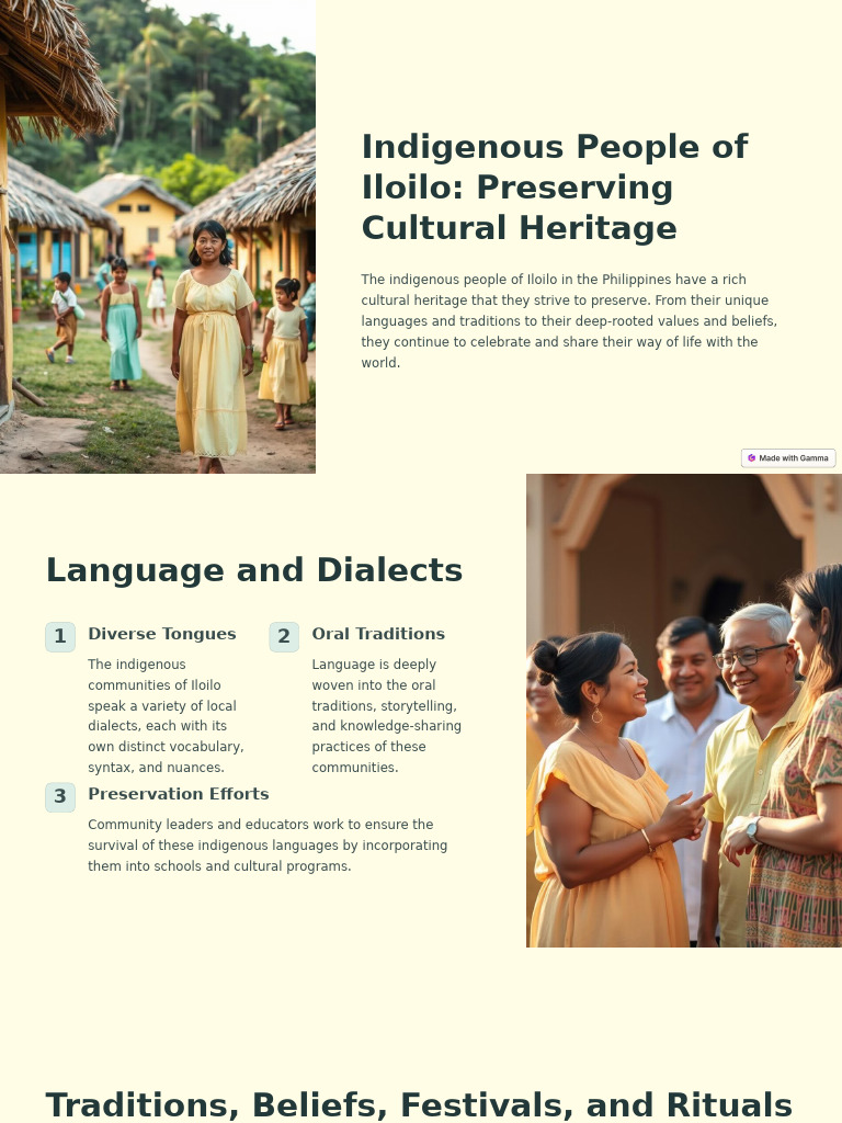 Indigenous People of Iloilo Preserving Cultural Heritage | PDF ...