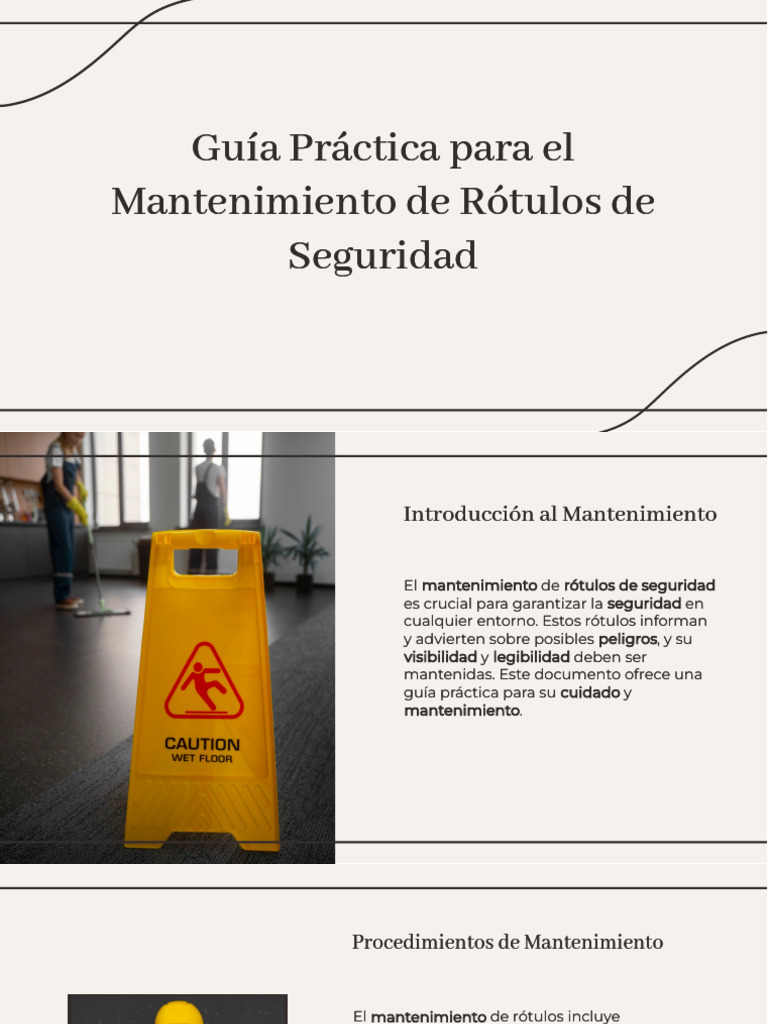Slidesgo Guia Practica para El Mantenimiento de Rotulos de Seguridad 20241023193048xXAb | PDF ...
