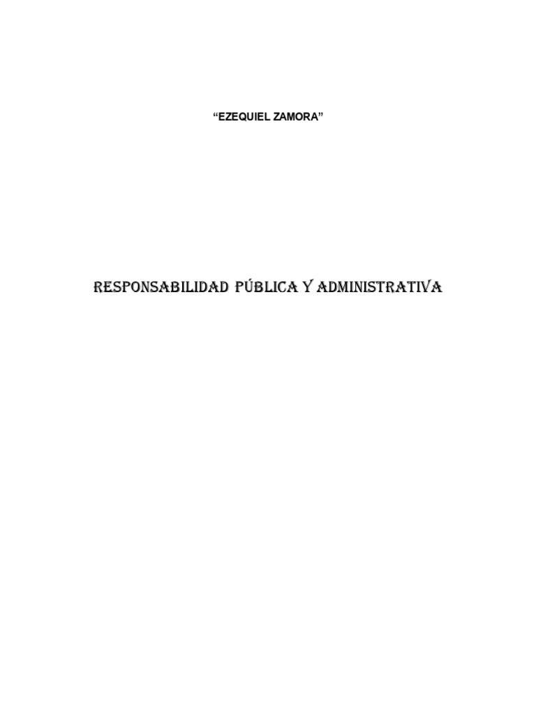Responsabilidad Publica y Administrativa | PDF | Responsabilidad legal ...