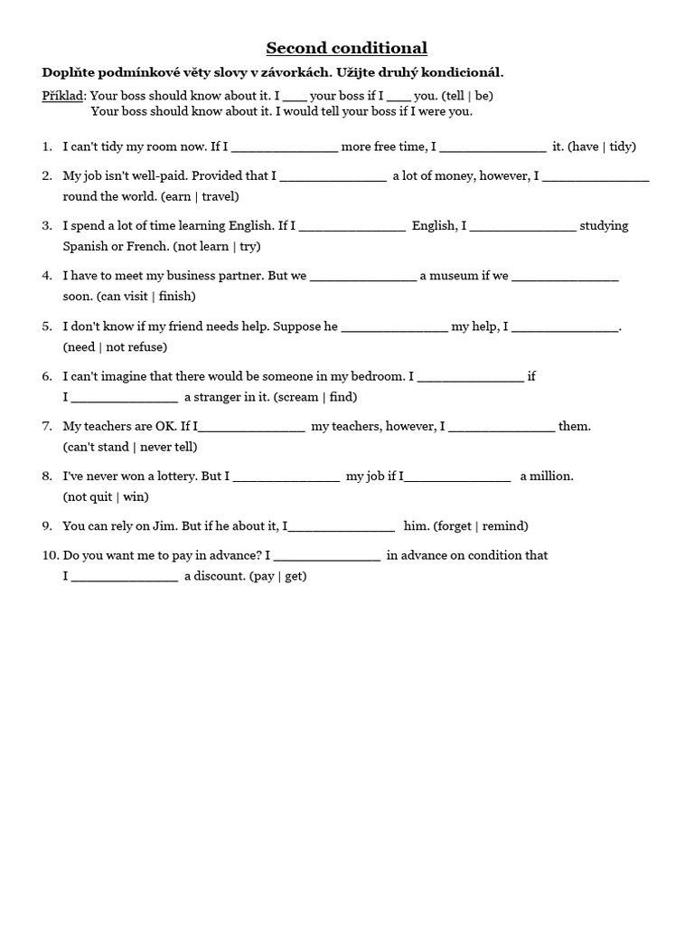 Second Conditional - Exercise | PDF