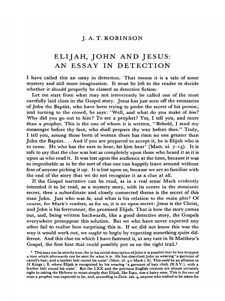 Elijah John Jesus NTS 4 1957 | PDF | Gospel Of John | Jesus
