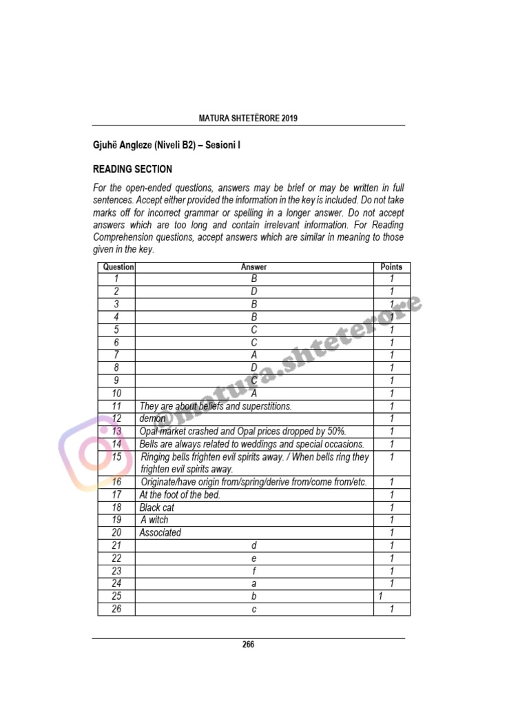 B2 2019 Skema | PDF | Vocabulary | Communication