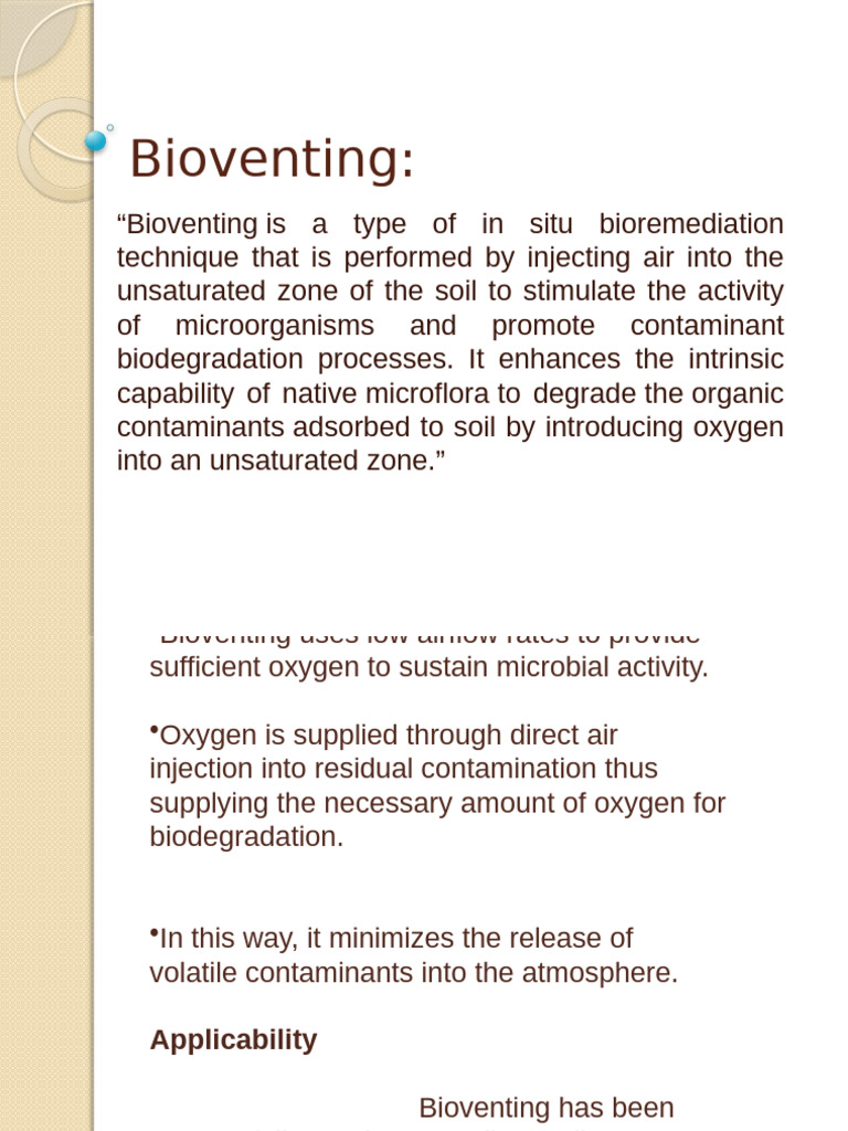 Bioventing | PDF | Environmental Science | Earth Sciences