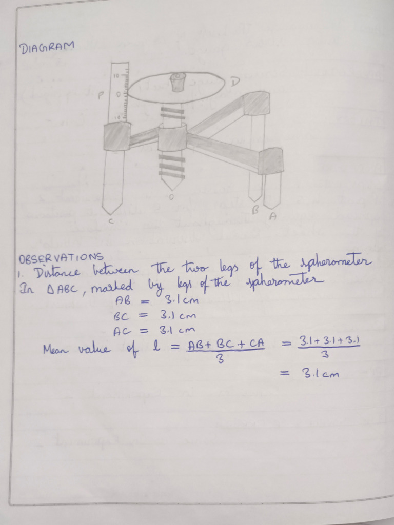 Physics Practical Spherometer | PDF