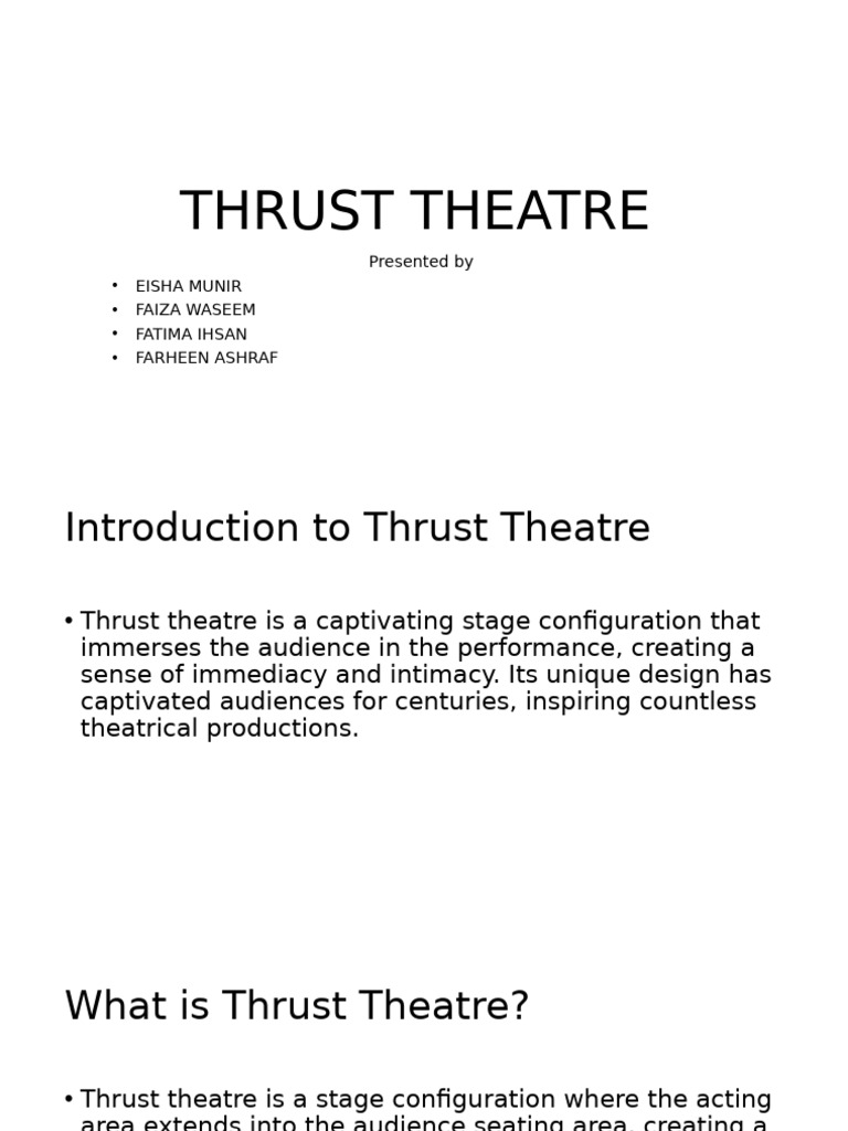 Thrust Theatre | PDF | Theatre | Actor