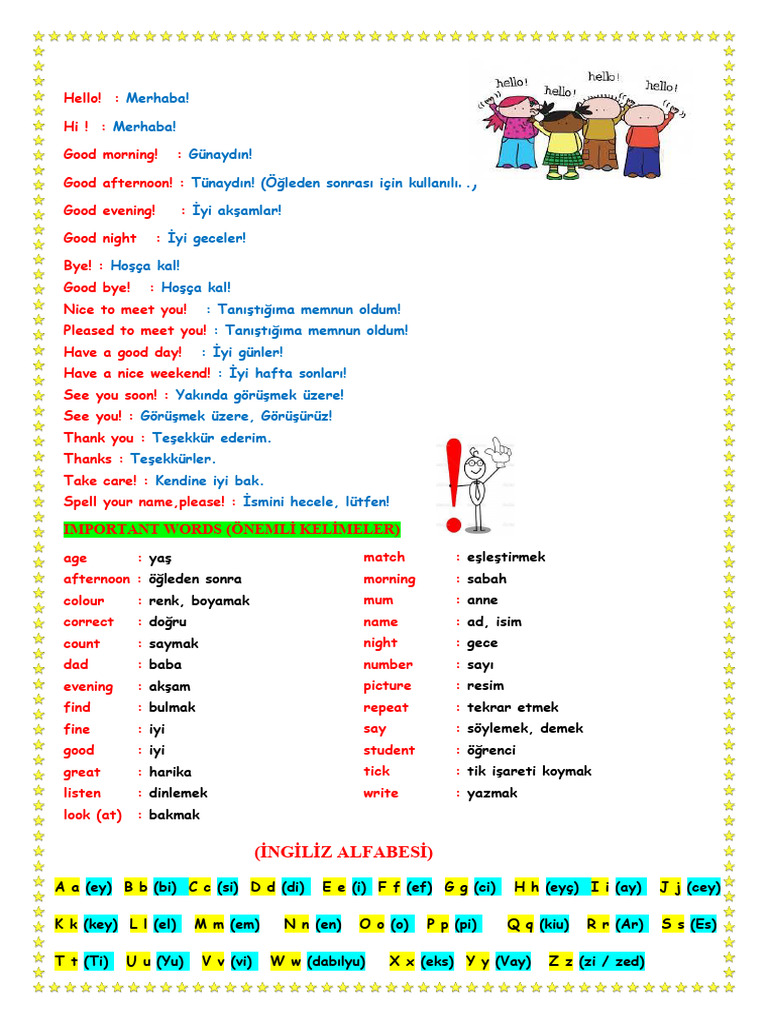 3.sinif 1.unite Konu Anlatimi | PDF