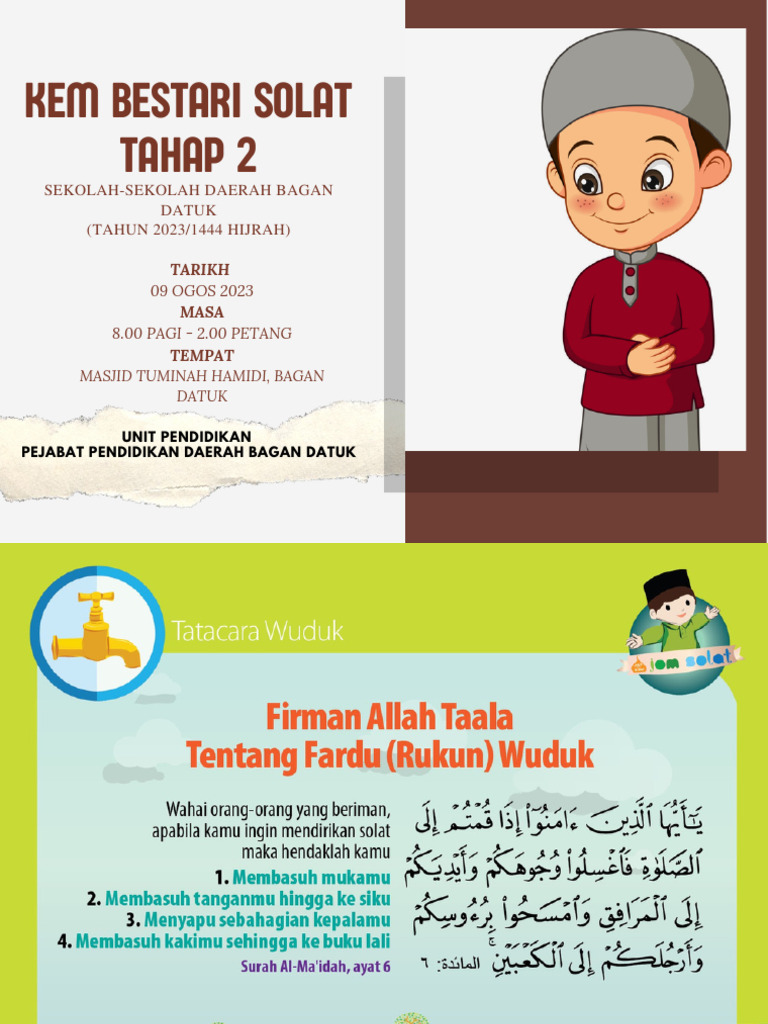 Tatacara Solat Dan Wuduk JPG - PPTX - 20230807 - 153700 - 0000 | PDF