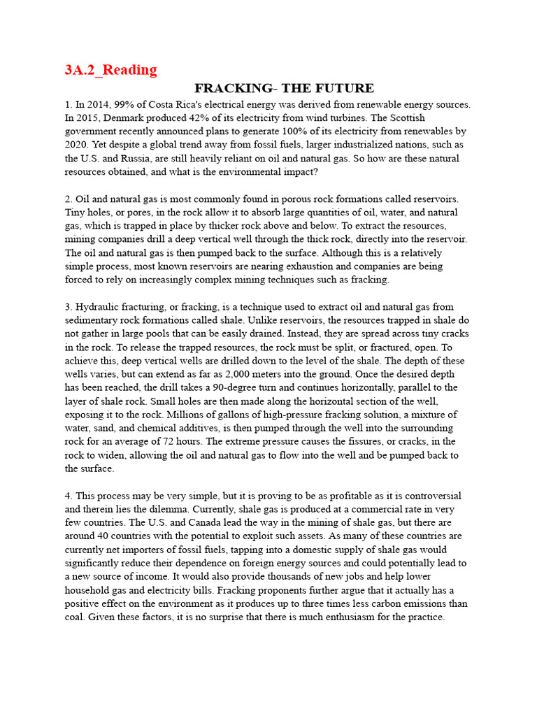 3A.2 - Reading (Course Book) | PDF | Natural Gas | Petroleum