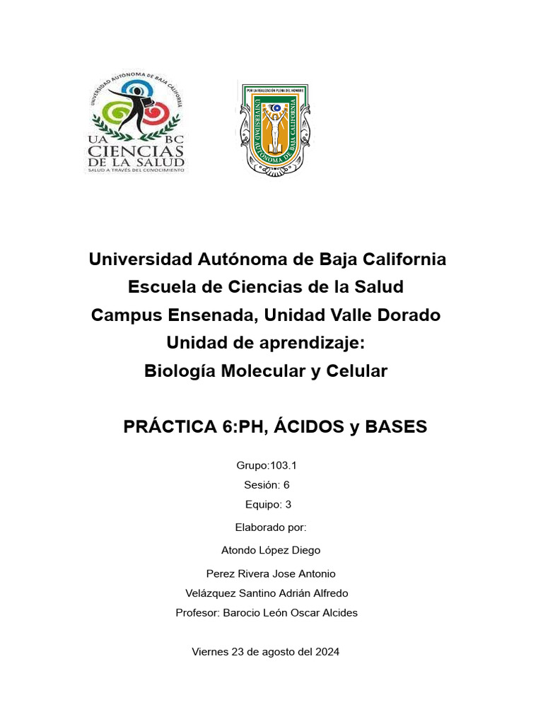 G103 S1 P6 E3 | PDF | Ph | Ácido