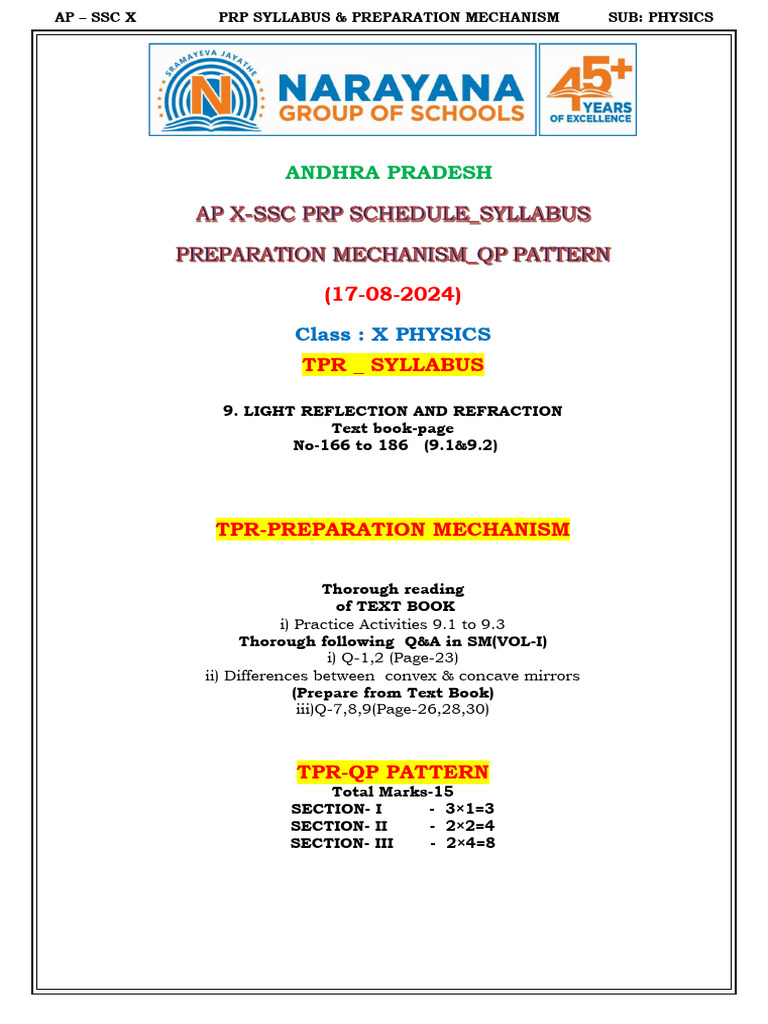 5.PRP - Syllabus and Prparation Mechanism & QP Pattern - Physics | PDF ...