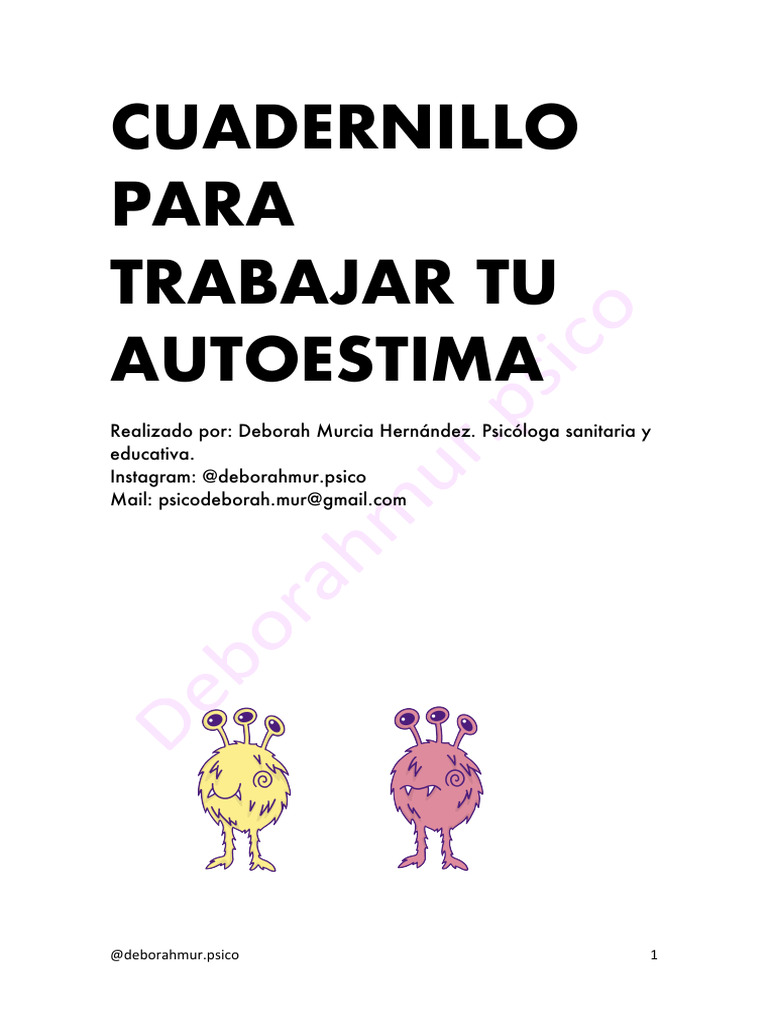 Cuadernillo Autoestima | PDF | Autoestima