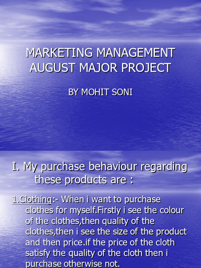 Marketing Management August Major Project | PDF | Insurance | Brand