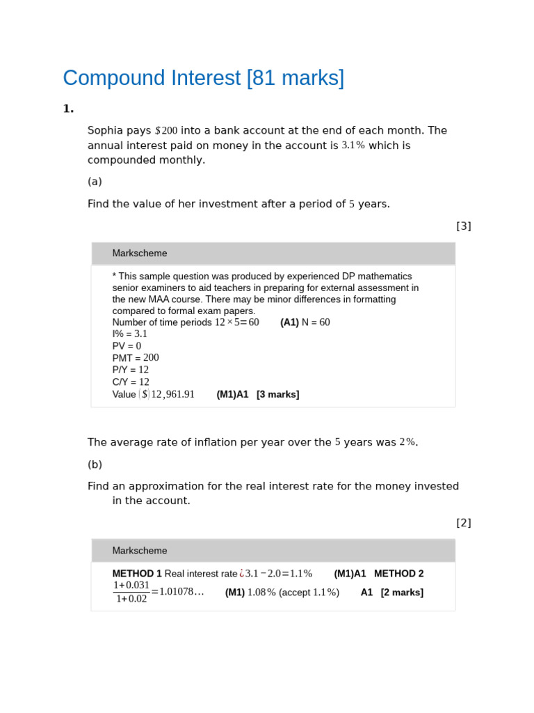 Compound Interest | PDF | Interest | Interest Rates