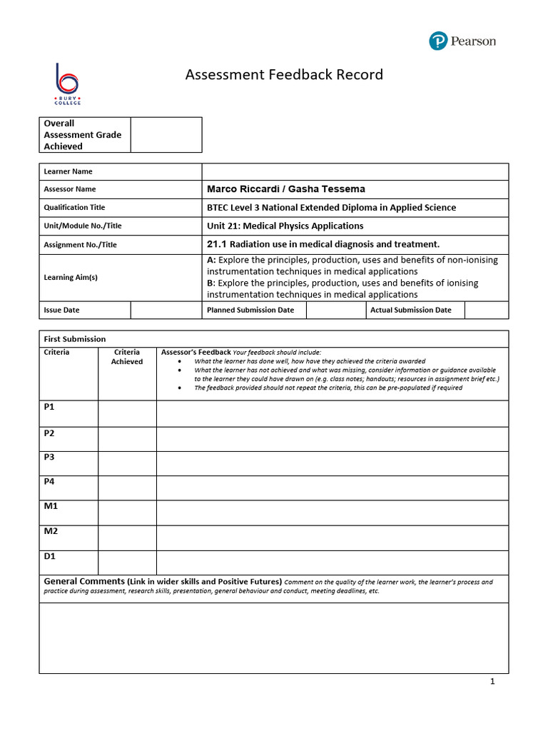Unit 21 Learning+Aims+a B+Feb 24 Medical Physics Application Authorised ...