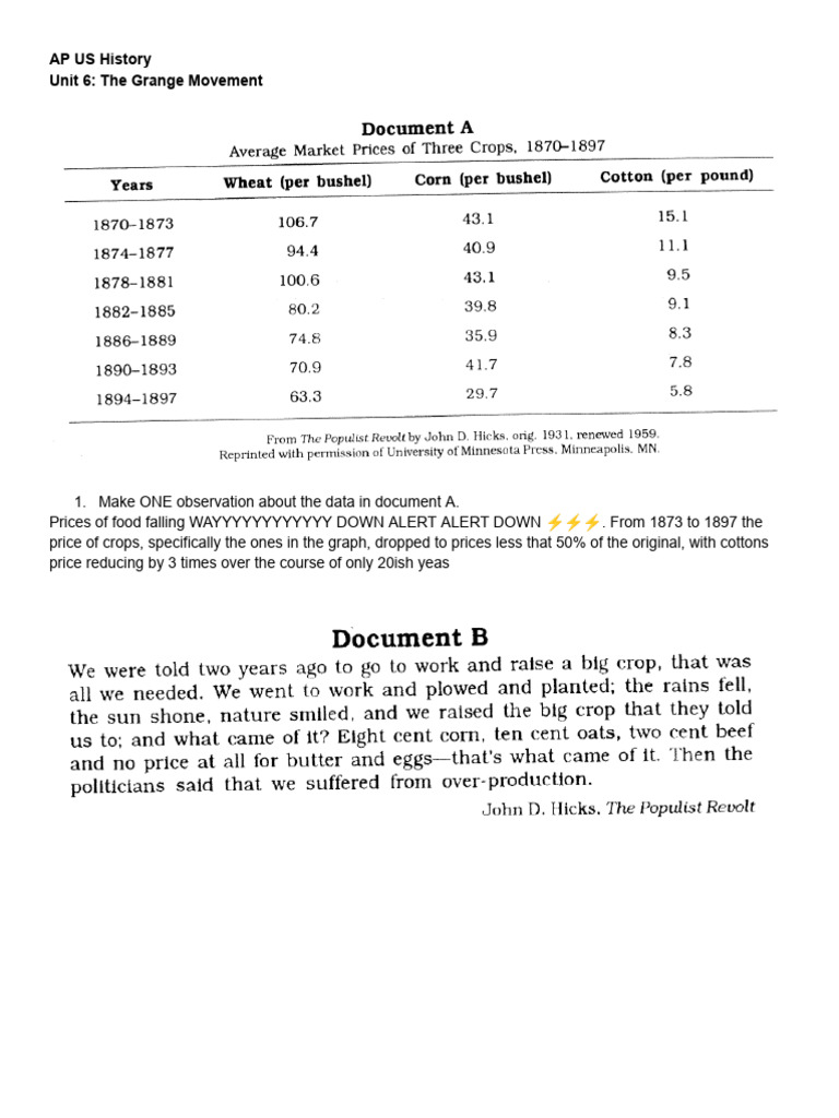 Grange Movement Docs | PDF | Social Science