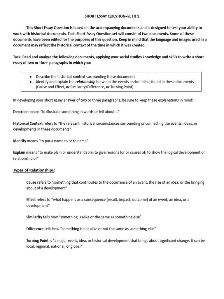 US REGENTS SHORT ESSAY SOLO PRACTICE 1 | PDF | Surrender Of Japan ...