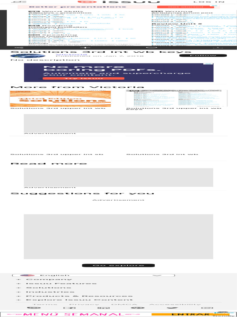 Solutions 3rd Int WB Keys by Victoria - Issuu | PDF