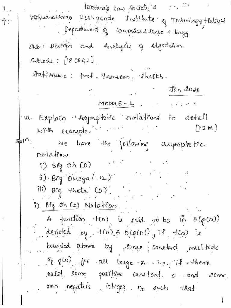 Daa QP 18cs42 Solution2 | PDF