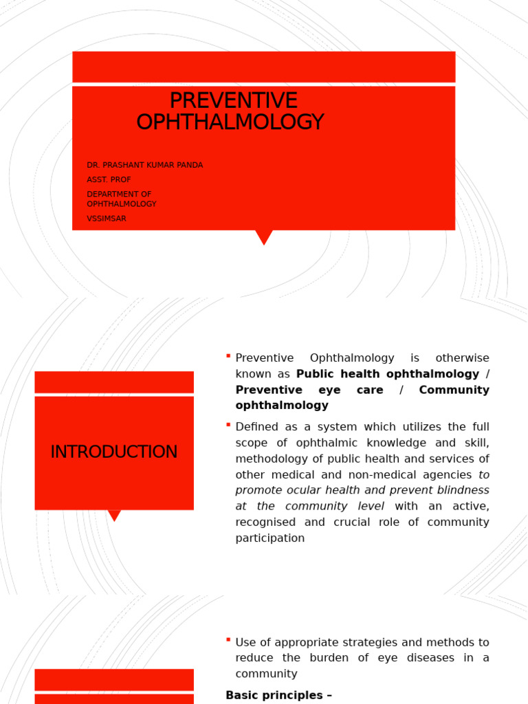 Preventive Ophthalmology | PDF | Visual Impairment | Diseases And Disorders