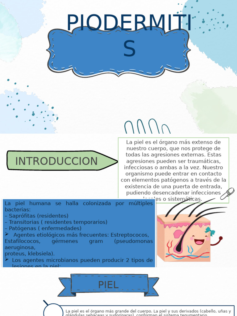 Piodermitis: Causas y Tratamientos | PDF | Piel | Microbiología