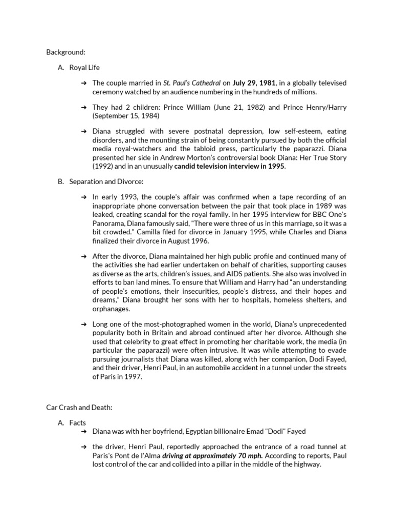 Conspiracy Theory - Script | PDF | Diana