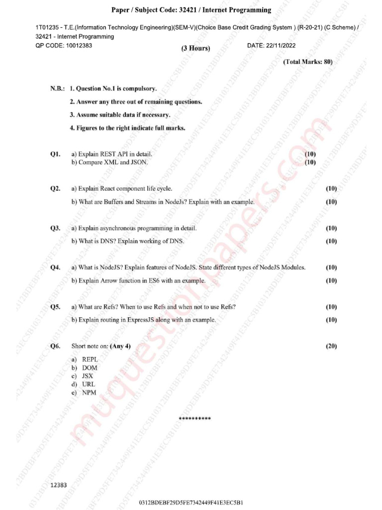 Internet Programming Pyqs | PDF