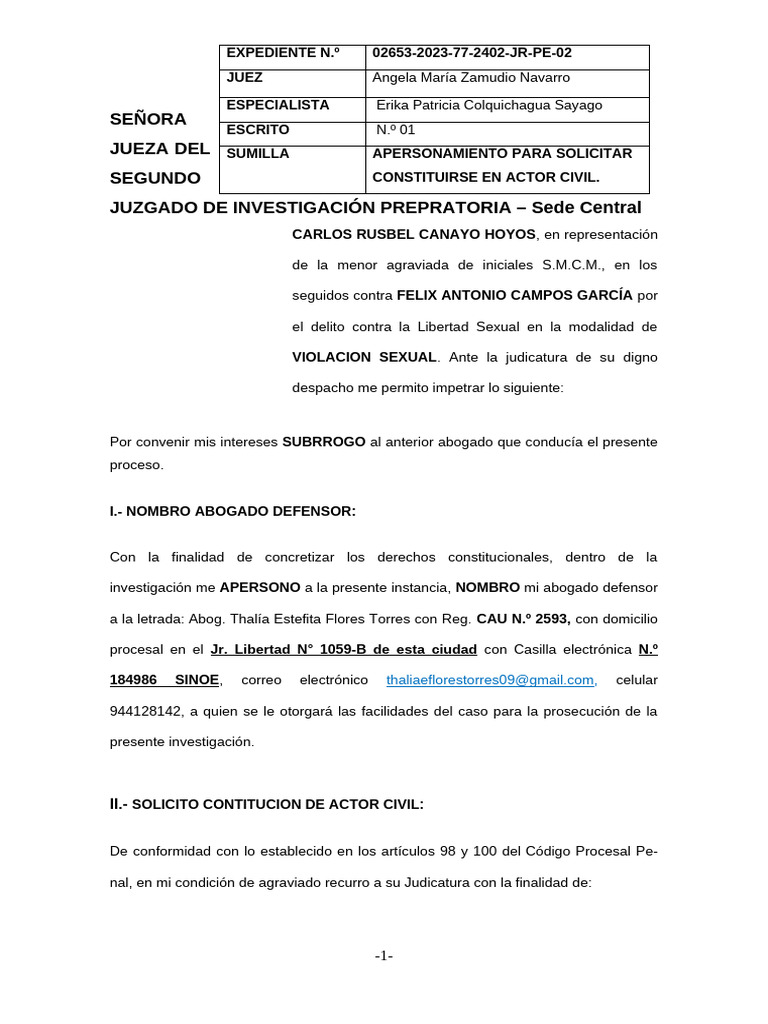 Actor Civil | PDF | Violación | Ley común