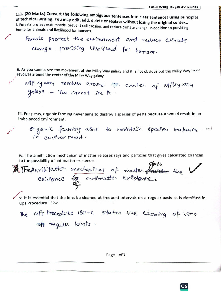 Corrected Sentences | PDF