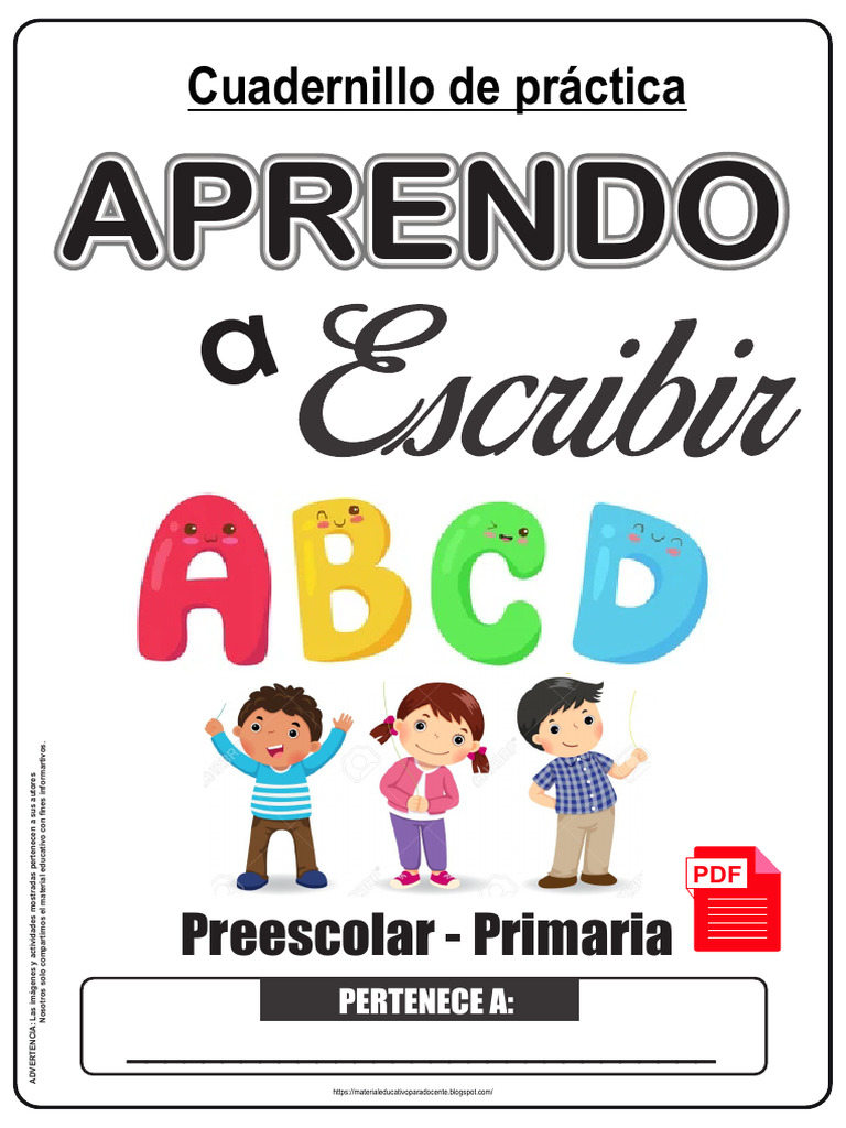 CUADERNILLO Aprendo A Escribir | PDF