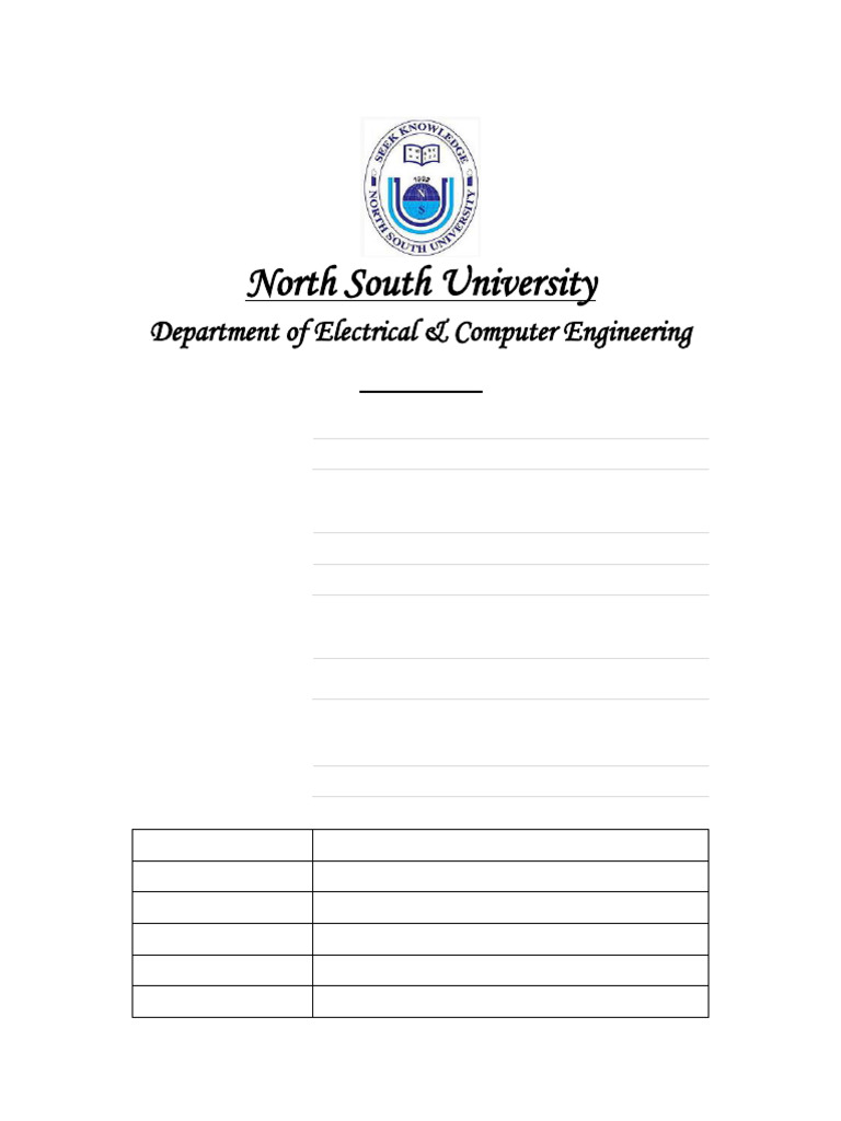 NSU - Lab Cover - Page | PDF
