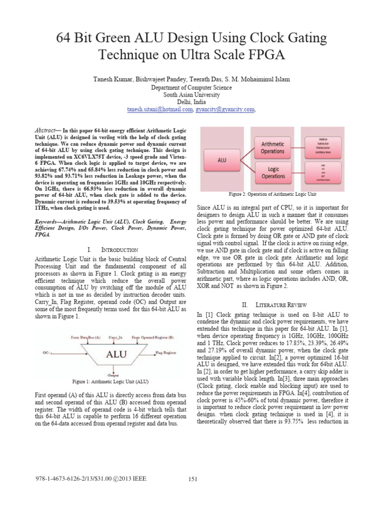 clockgating fpga | PDF | Logic Gate | Central Processing Unit
