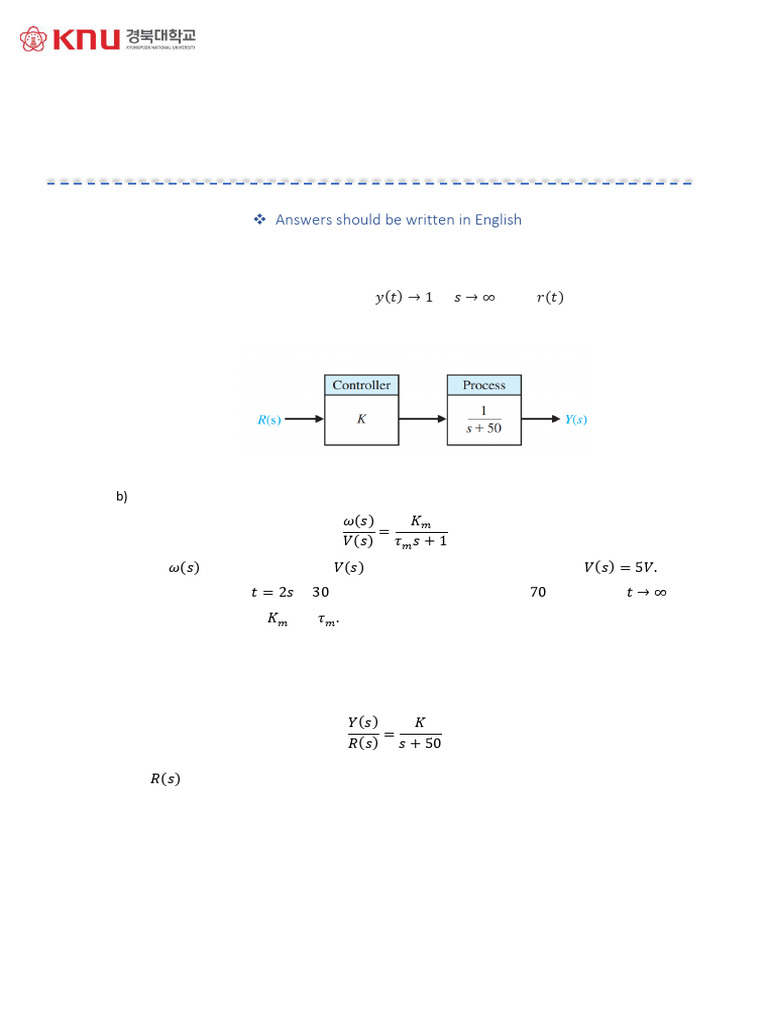 Control Systems Assignment | PDF | Damping | Electronic Engineering