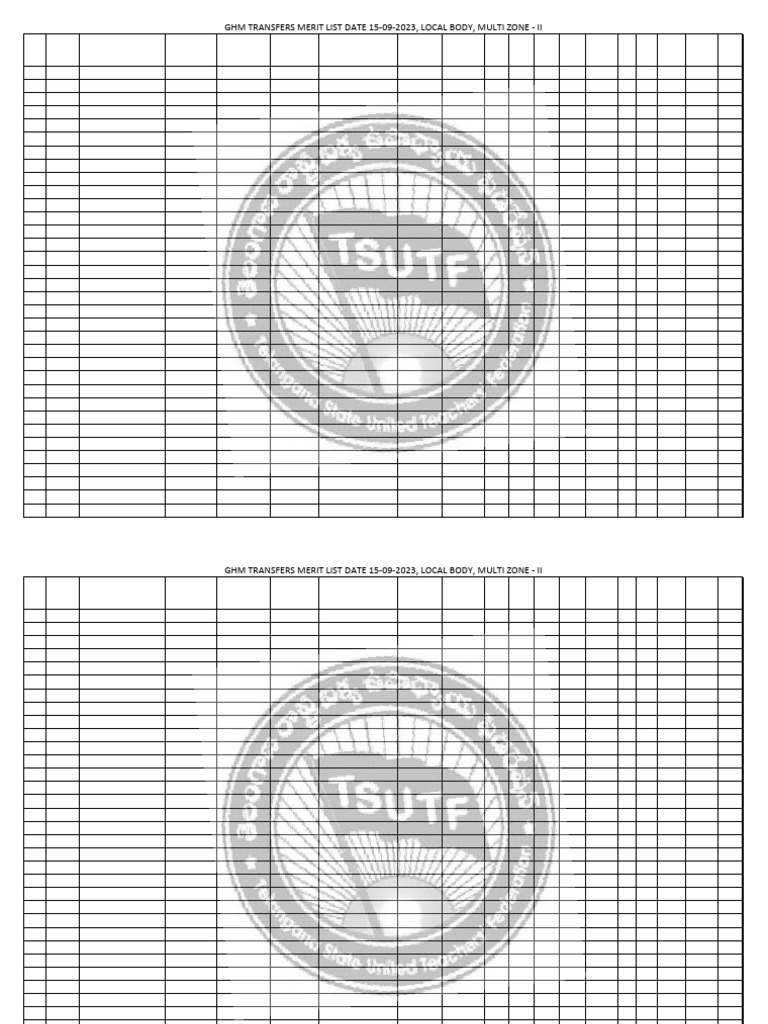 GHM Zone - Ii New Merit List 15.09.2023 LB | PDF