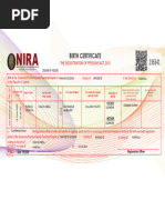 CHILD REGISTRATION FORM 3 Nira Application For Registration and ...