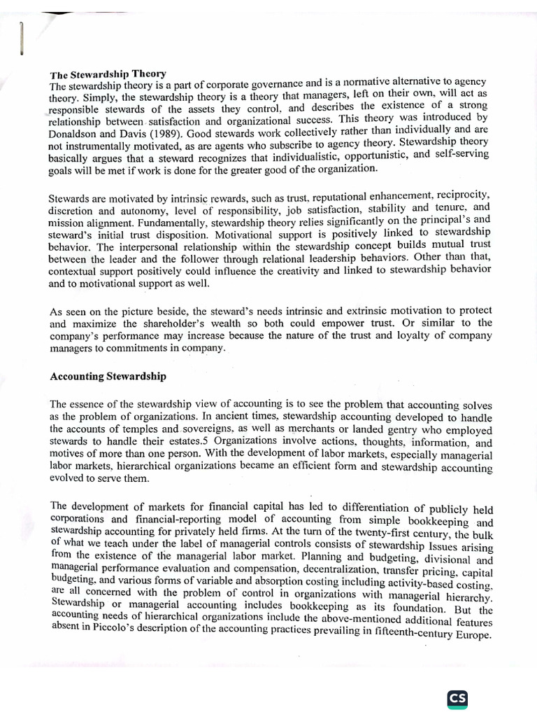 Governance Sheet 1 | PDF