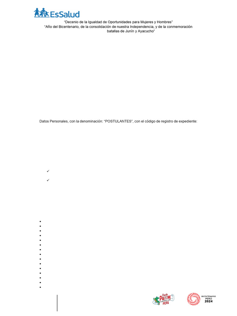 Formato 06 Practicas 2024 | PDF | Documento de identidad | Justicia