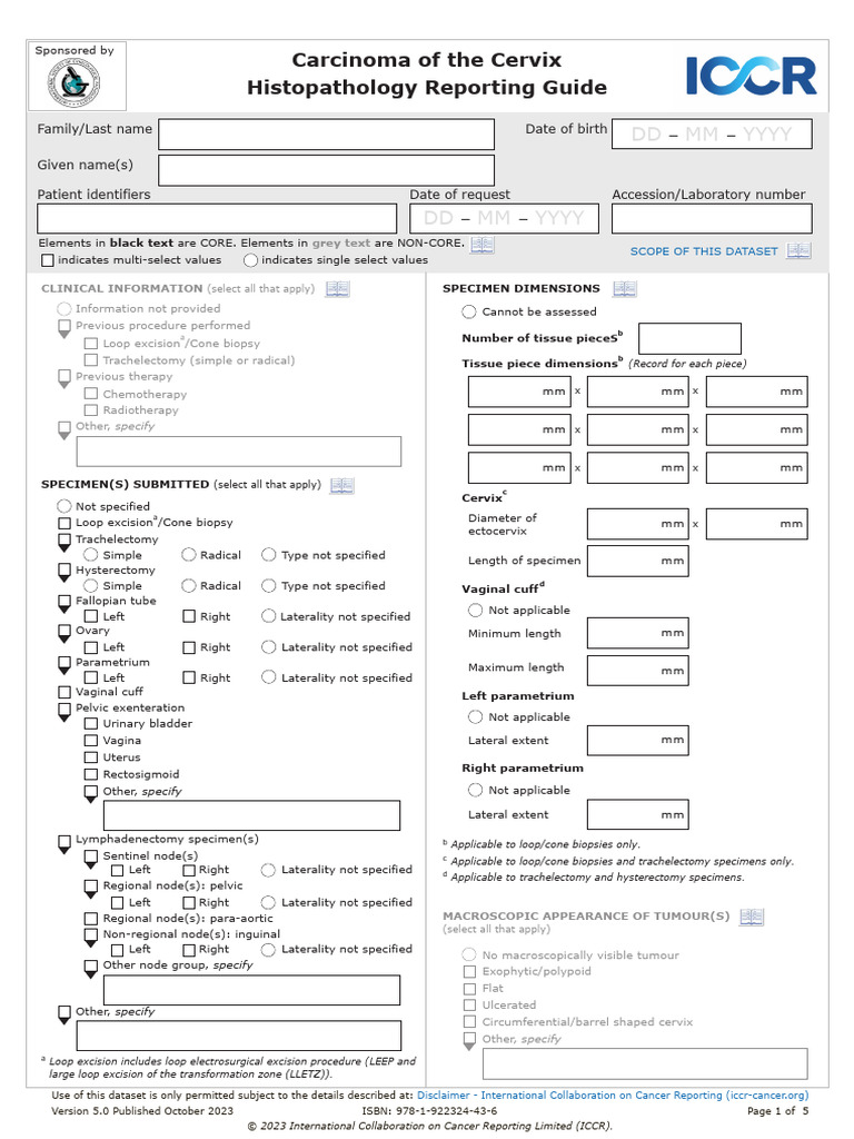 ICCR Cervical Carcinoma Reporting Guide | PDF | Cervical Cancer | Cancer