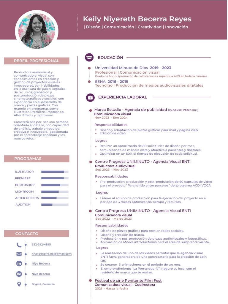 H.V Keily Niyereth Becerra Reyes | PDF | Diseño